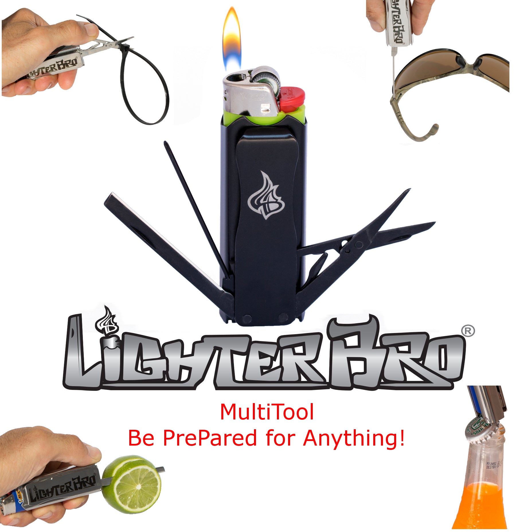 LighterBro® Stealth Lighter Holder & Multi-Tool Case